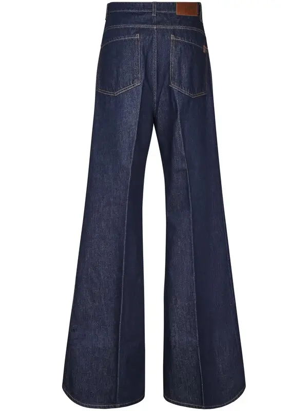 Max Mara Wide Leg Jeans With Trouser Crease
