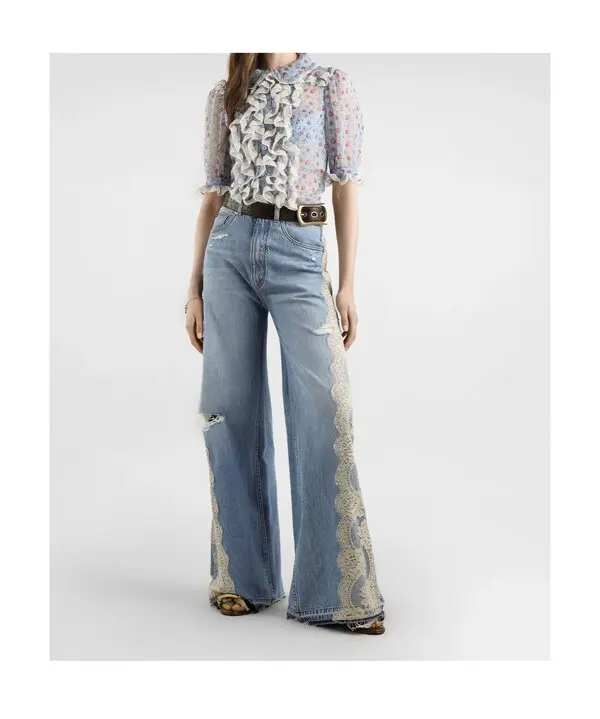 Dolce & Gabbana Ruffled Floral Top