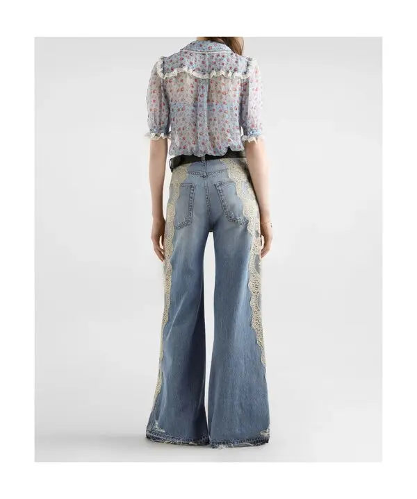Dolce & Gabbana Ruffled Floral Top