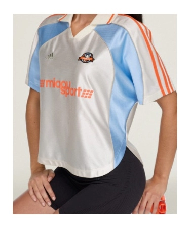 ADIDAS ORIGINALS X Miaou Sport Cropped V-neck Polo