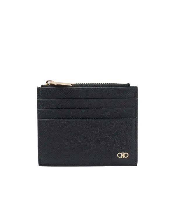 FERRAGAMO Gancini Card Holder - Black