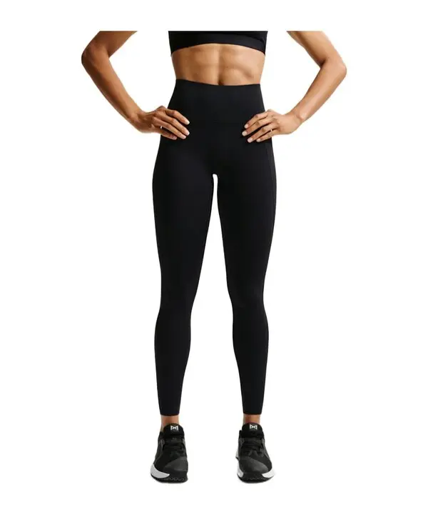Nike High-waisted Full-length Leggings With No Front Seam - Black/charcoal Gray/dark Soot Color