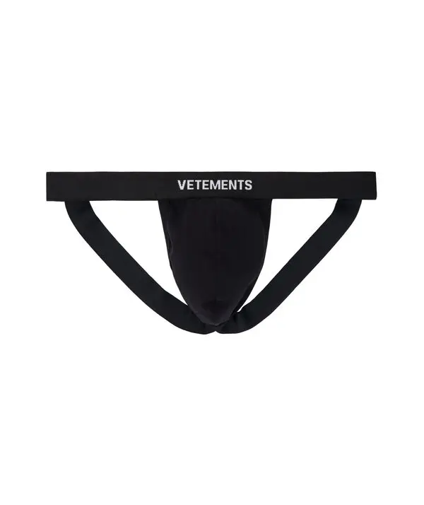 Vetements Logo Jock Strap - Black