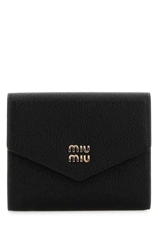 Miu Miu Logo Plaque Compact Wallet