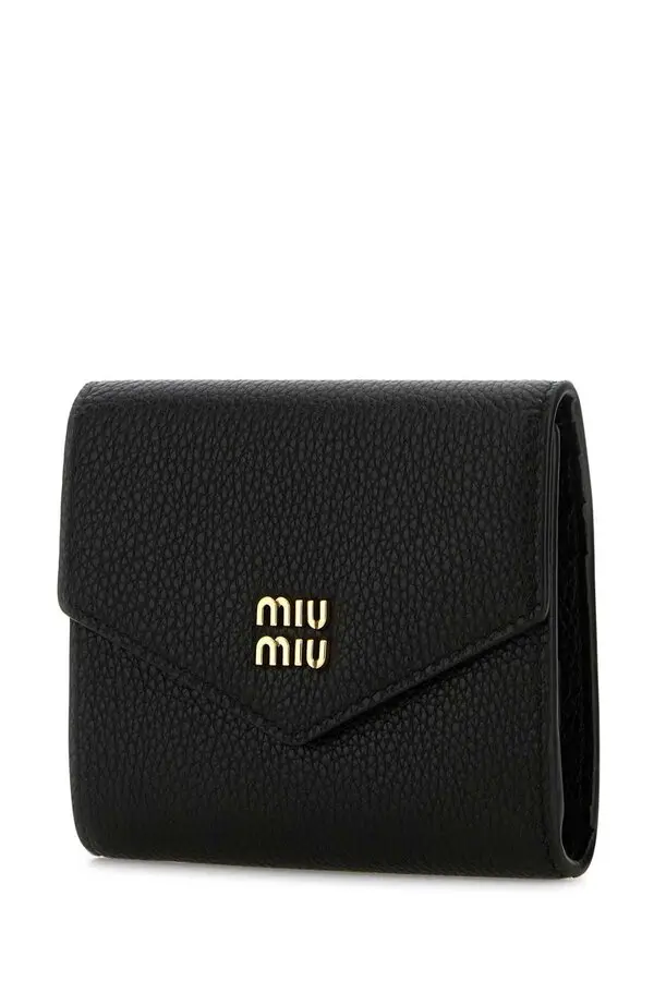 Miu Miu Logo Plaque Compact Wallet