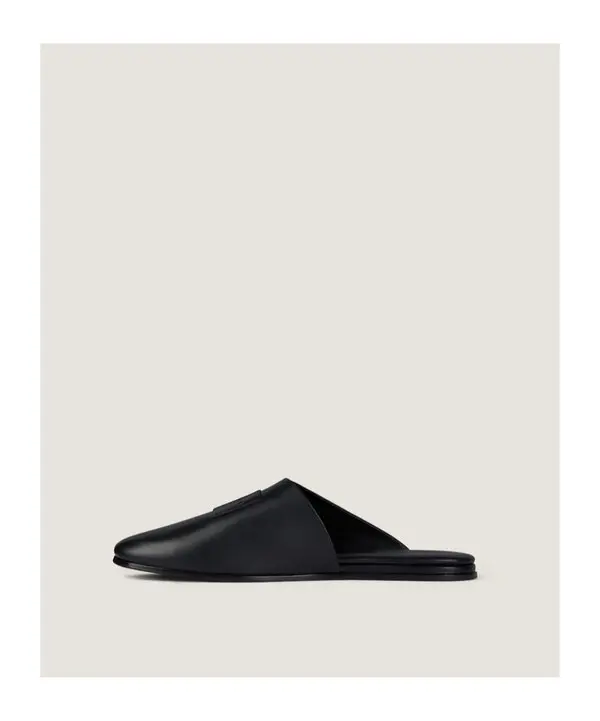 Givenchy Label Flat Mules In Nappa Leather