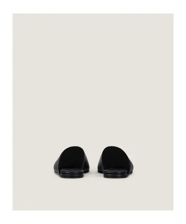Givenchy Label Flat Mules In Nappa Leather