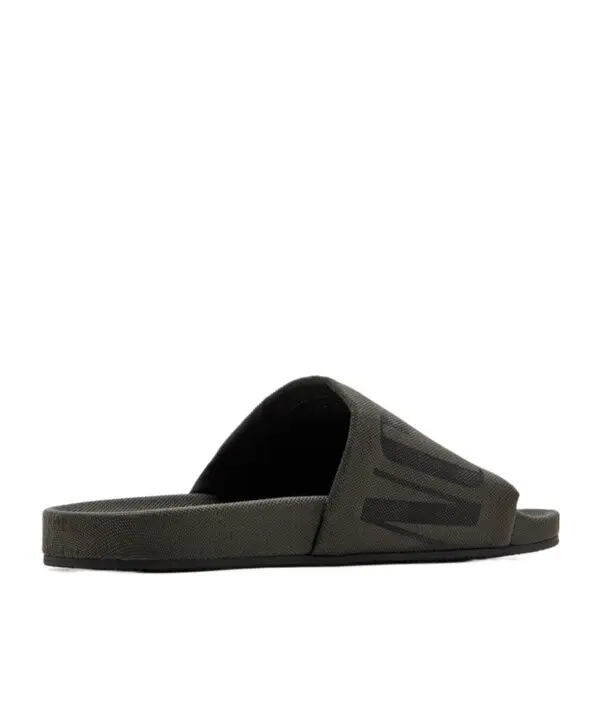 Balenciaga Logo Printed Slides - Black
