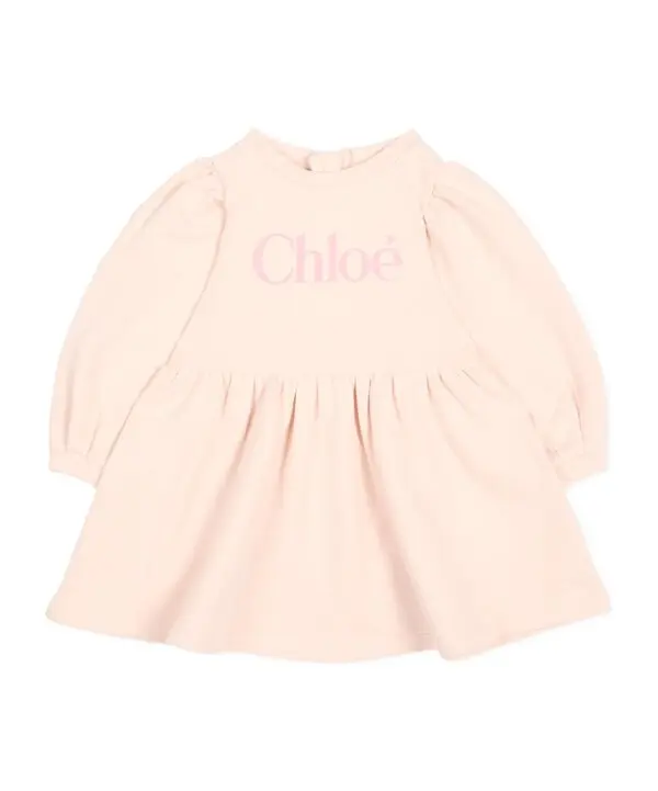 Chloé Logo-print Long-sleeve Dress