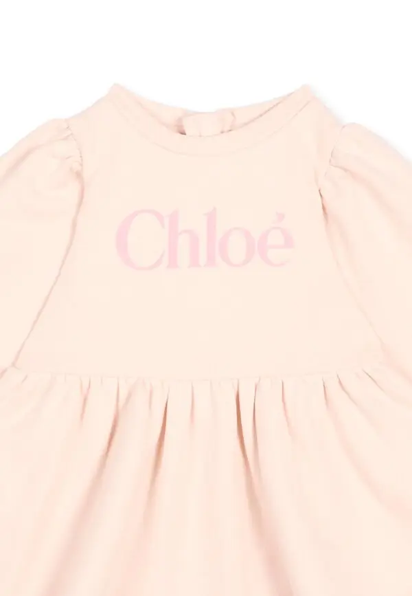Chloé Logo-print Long-sleeve Dress