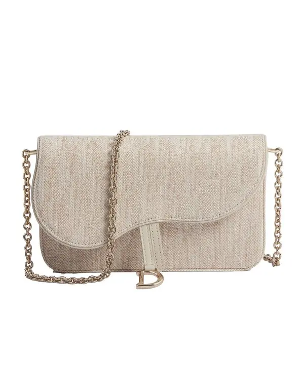 Dior Medium Saddle Pouch With Chain