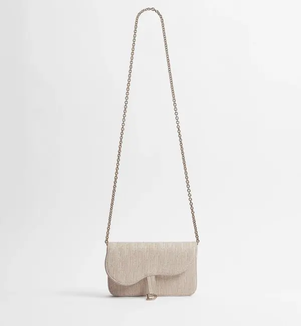 Dior Medium Saddle Pouch With Chain