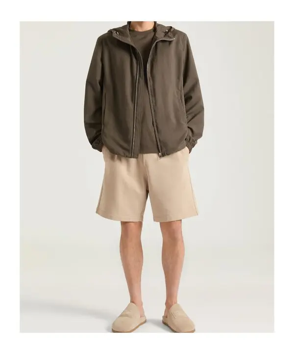Givenchy Bermuda Shorts In Fleece With Paris Gros Grain - Light Brown