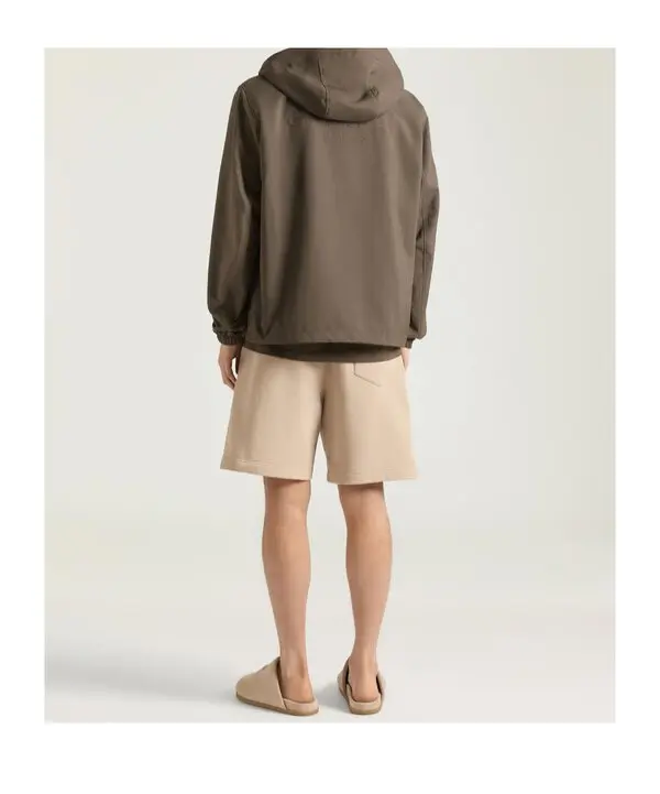 Givenchy Bermuda Shorts In Fleece With Paris Gros Grain - Light Brown