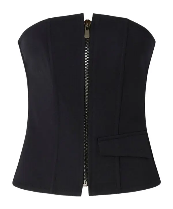 Pinko Zip-front Corset Top