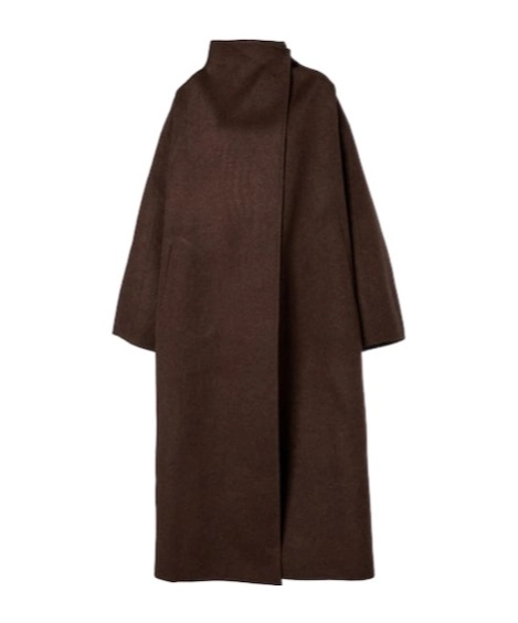 THE FRANKIE SHOP Leroy Wool-blend Coat - Brown Melange