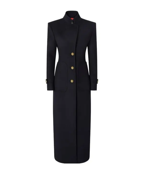 Pinko Button-fastening Single-breasted Coat - Navy Blue