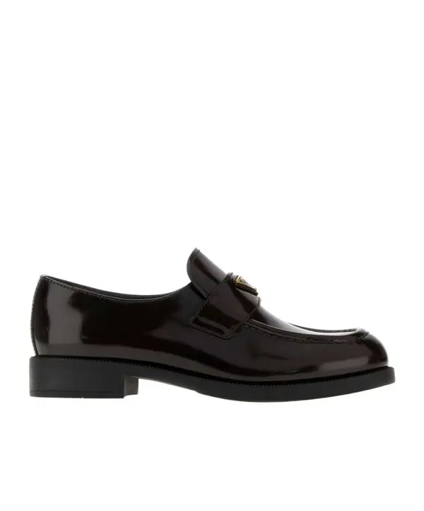 Prada Logo Strap Loafers