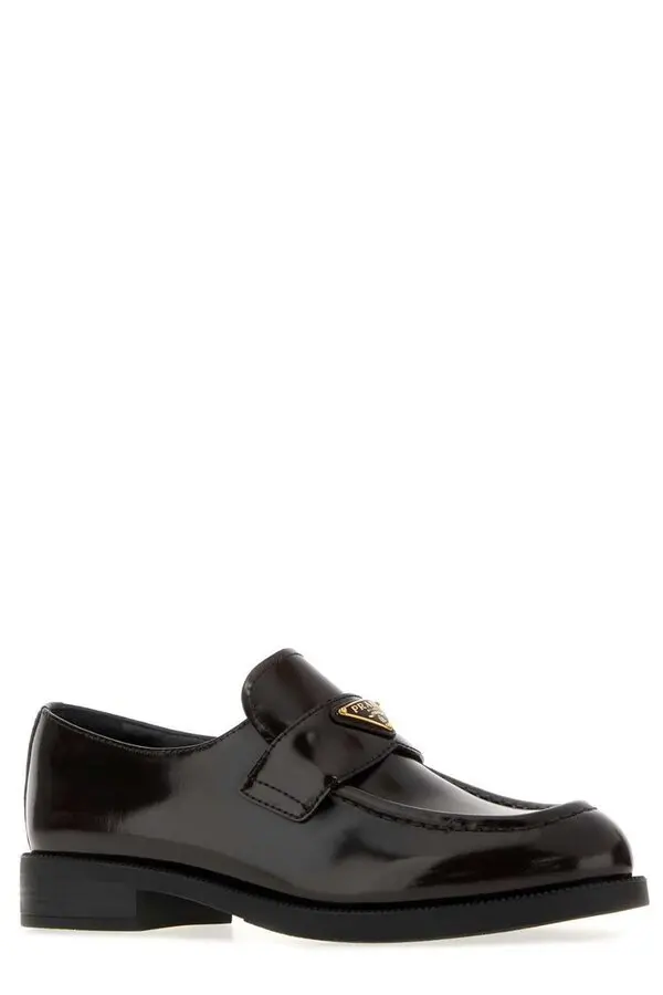 Prada Logo Strap Loafers