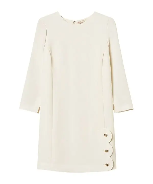 TWINSET Long-sleeve Dress With Button Details - White
