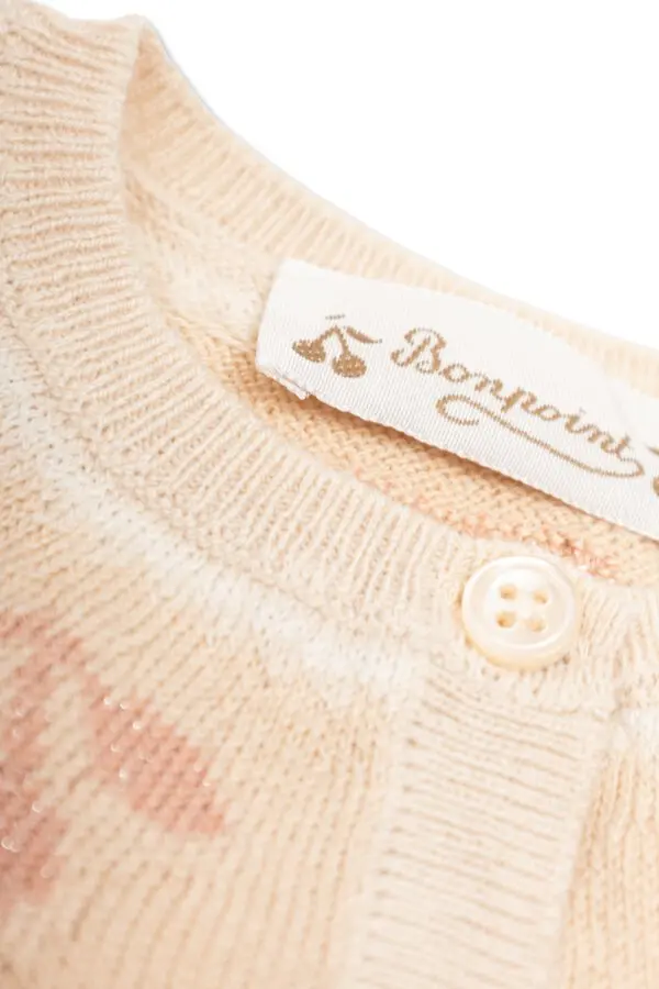 Bonpoint Two-piece Set Of Button-down Sweater And Trousers