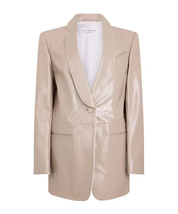Philosophy Di Lorenzo Serafini Long-sleeved Suit Jacket - Camel
