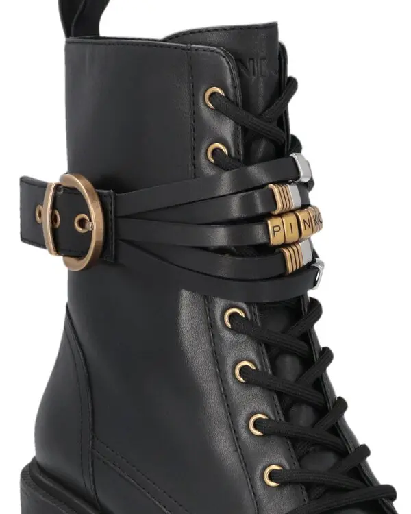 Pinko Block-heel Lace-up Ankle Boots