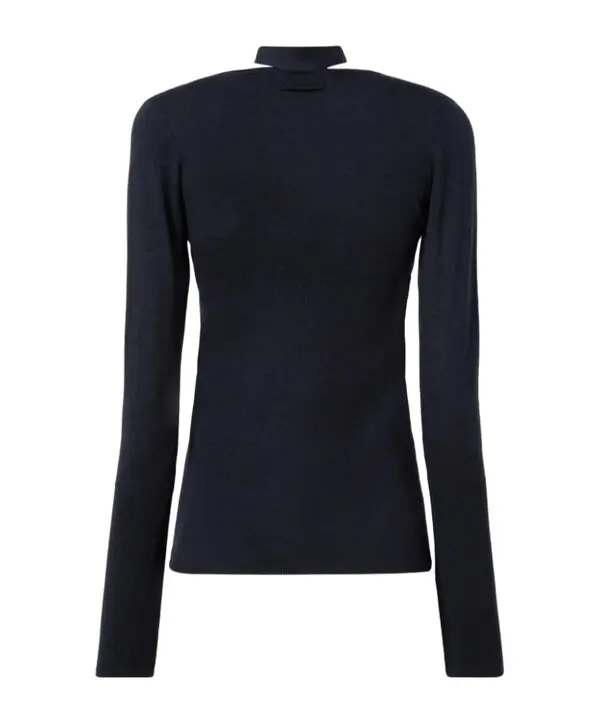 Pinko Lace-trim Tie-neck Sweater