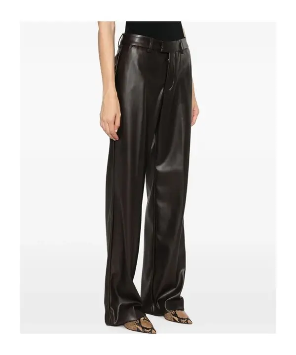 BERWICH Faux-leather Wide-leg Trousers