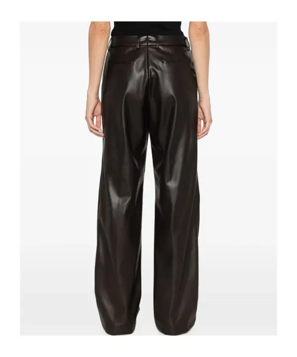 BERWICH Faux-leather Wide-leg Trousers