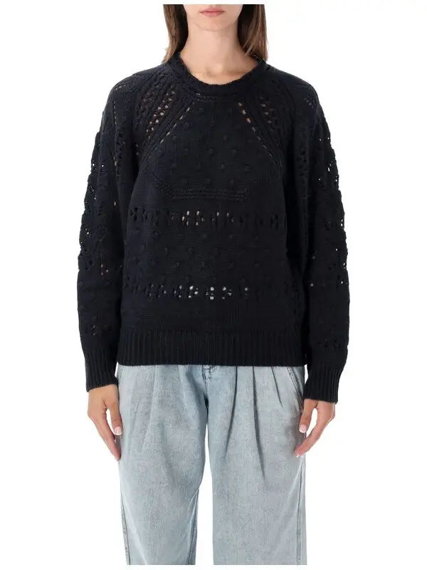 Isabel Marant Étoile Luce Open-knit Jumper With Metallic Trim