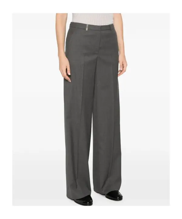 Peserico Pressed-crease Wool Trousers