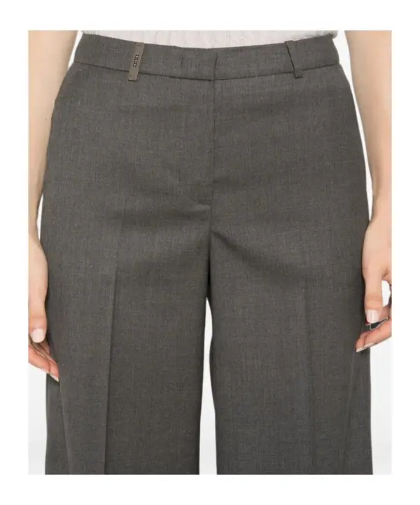Peserico Pressed-crease Wool Trousers
