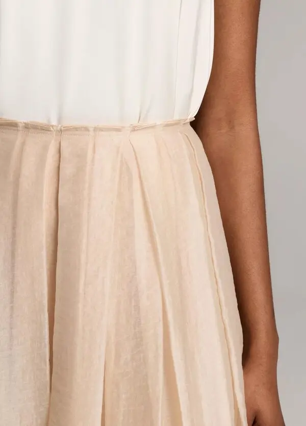Vince Pleated Layered Skirt