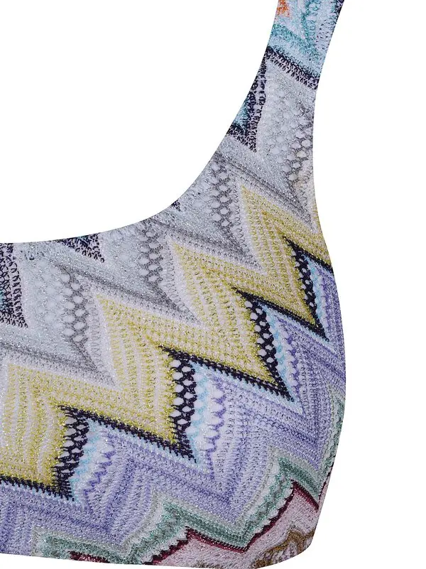 Missoni One-shoulder Zigzag Bikini Set