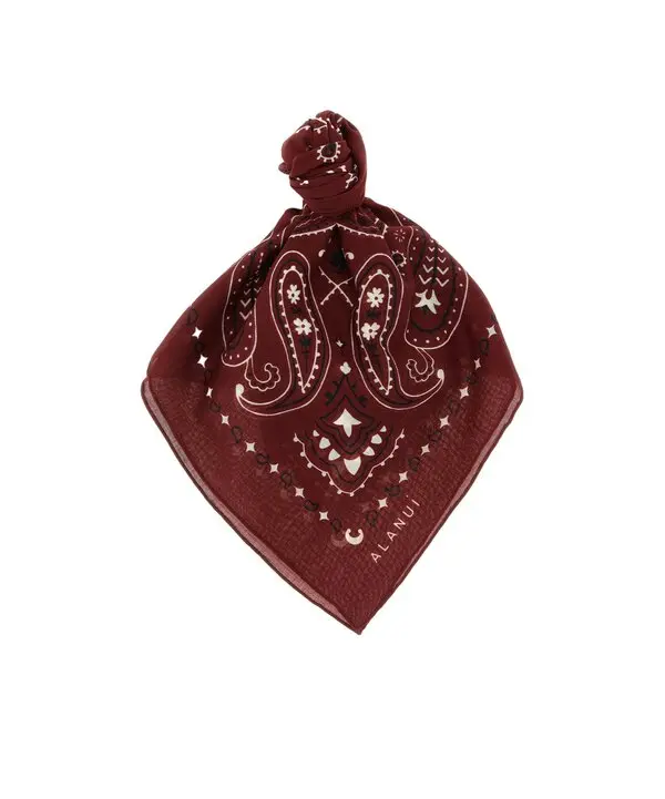 Alanui Square Scarf - Bordeaux Red