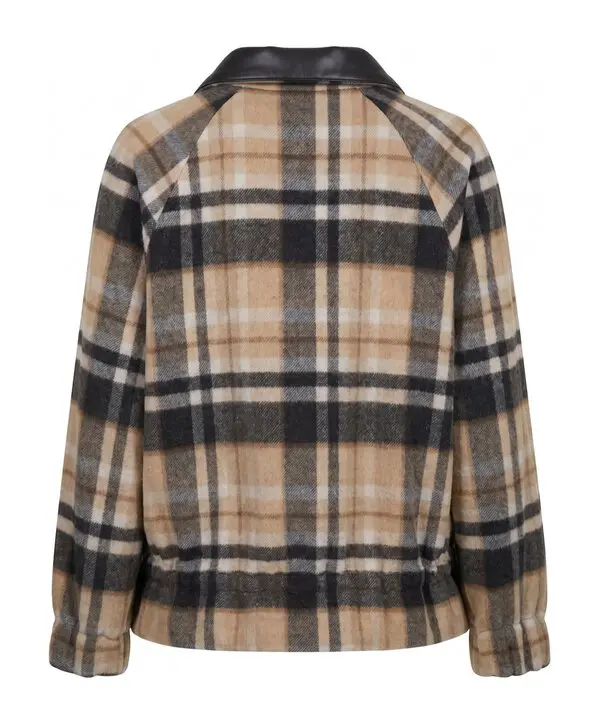 Pinko Check-pattern Elasticated-hem Jacket
