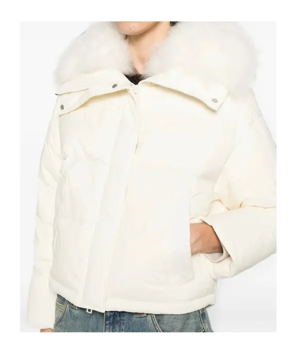 YVES SALOMON Fur-trim Puffer Jacket