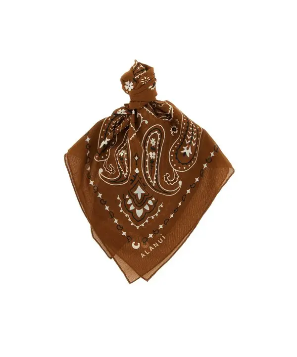 Alanui Paisley Bandana Scarf - Brown
