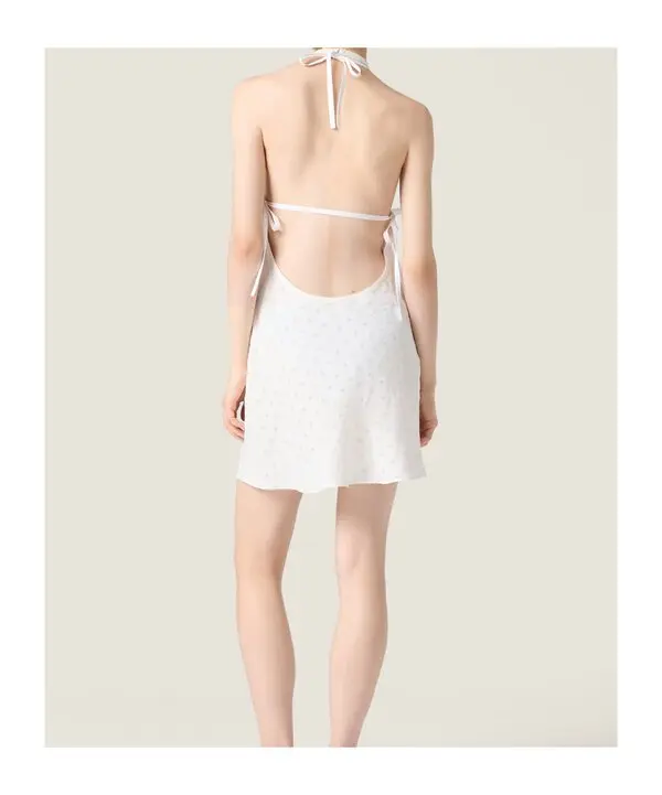 Miu Miu Cady Eyelet Lace Mini-dress