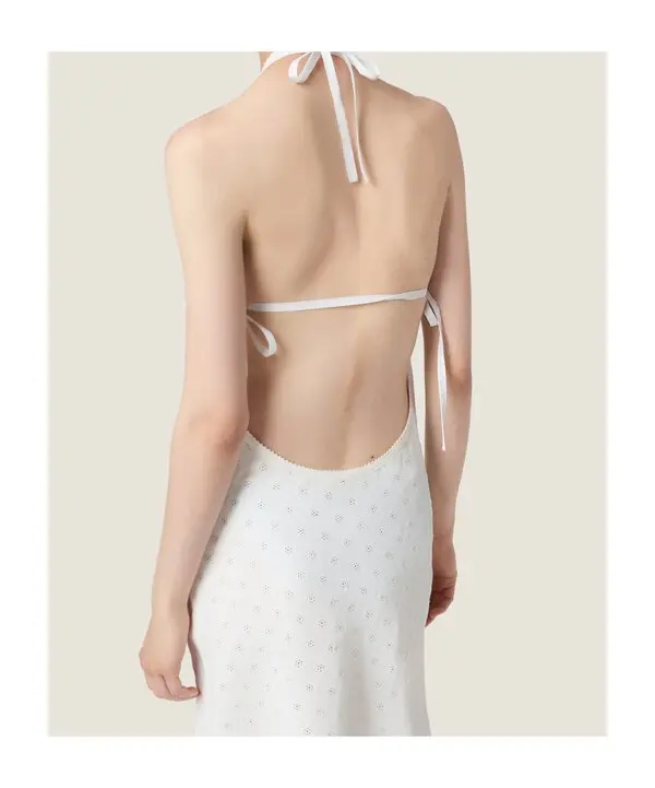 Miu Miu Cady Eyelet Lace Mini-dress