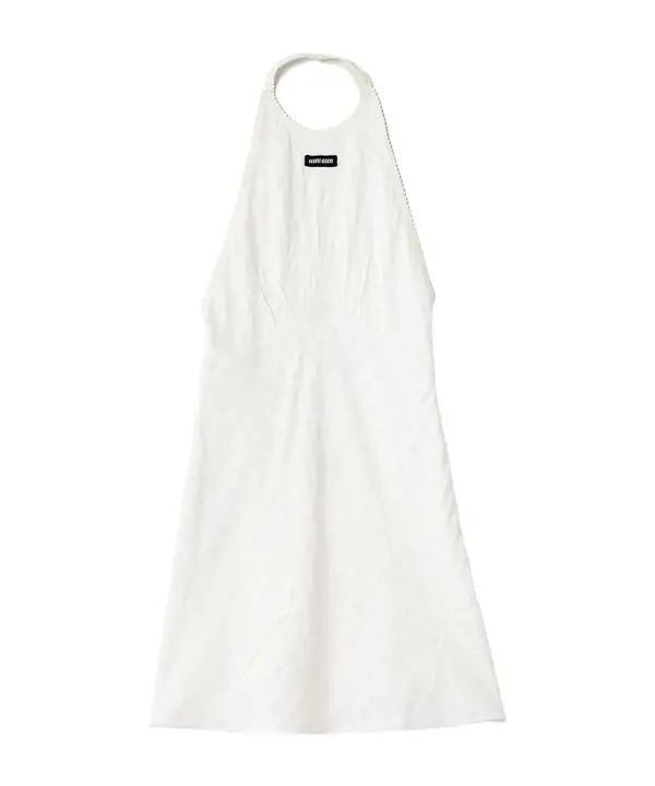 Miu Miu Cady Eyelet Lace Mini Dress - White