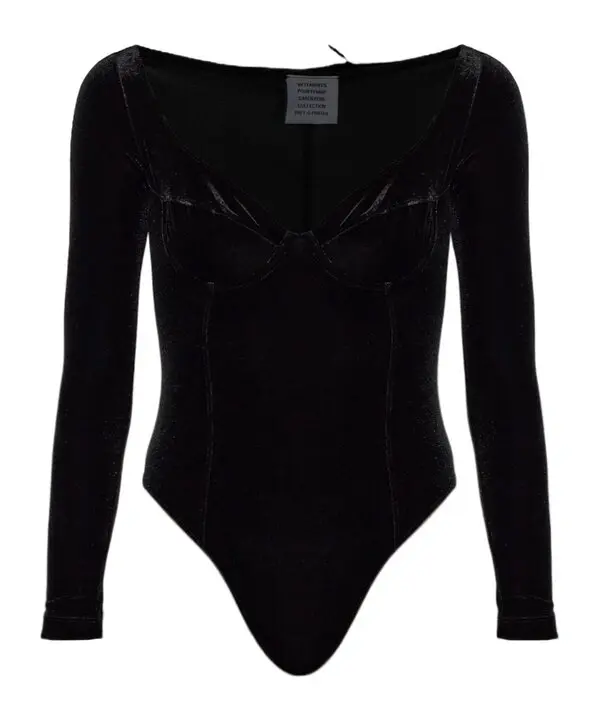 Vetements Long-sleeved Bodysuit - Black