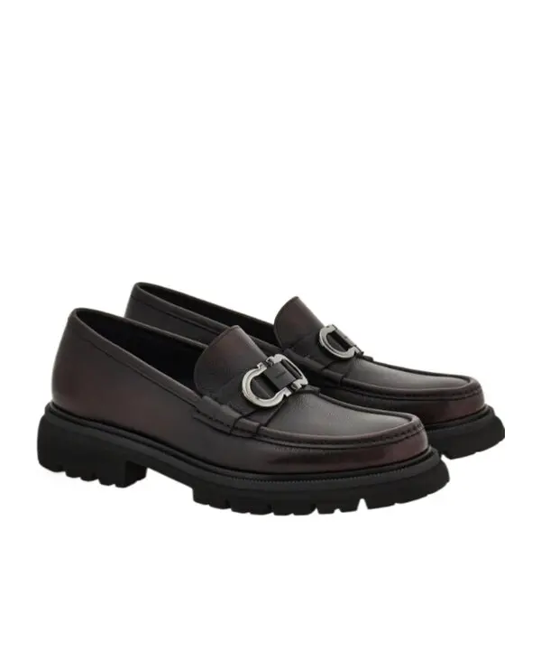FERRAGAMO Gancini Embellishment Moccasins