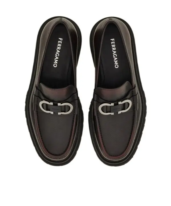 FERRAGAMO Gancini Embellishment Moccasins
