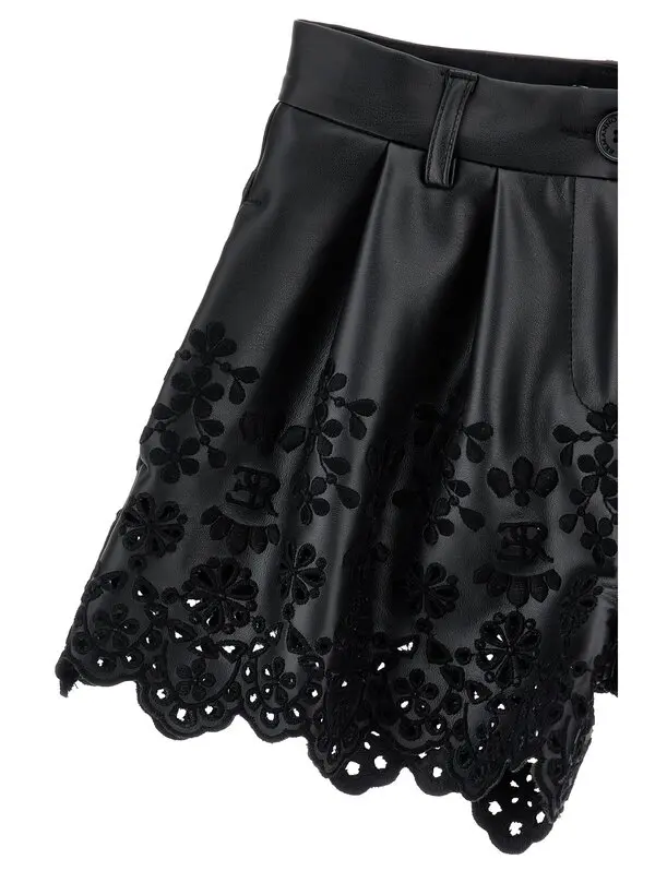 Ermanno Scervino Broderie-anglaise Scalloped-hem Shorts