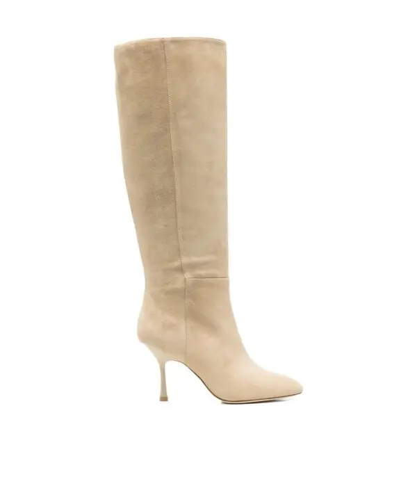 STUART WEITZMAN Suede Pointed-toe Boots - Light Brown