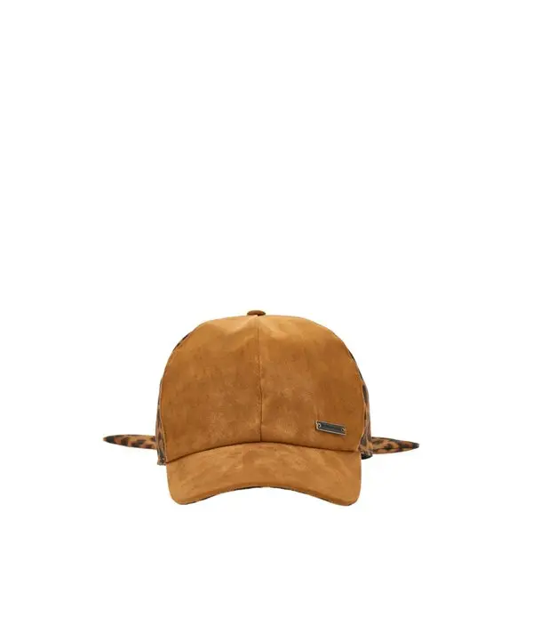 Monnalisa Leopard-print Bow-detail Baseball Cap