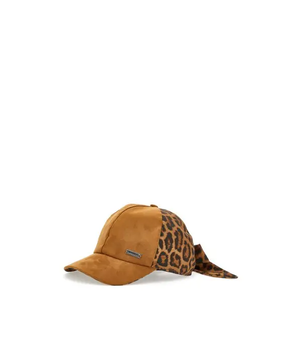 Monnalisa Leopard-print Bow-detail Baseball Cap