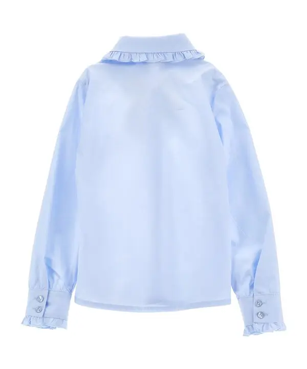 Monnalisa Ruffled-collar Bow-detail Shirt